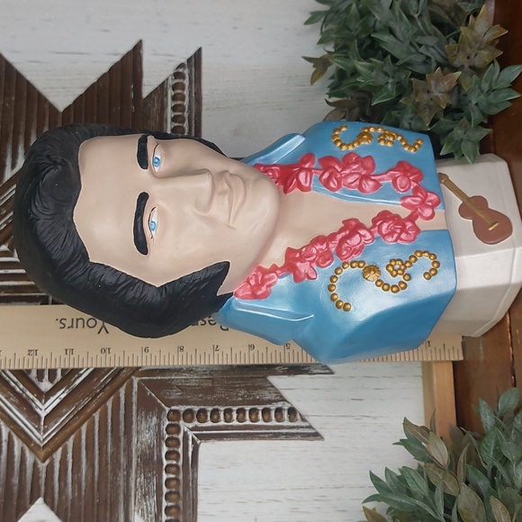 Vintage | Accents | Vintage 977 Elvis Bust With Guitar Design Sunrise ...